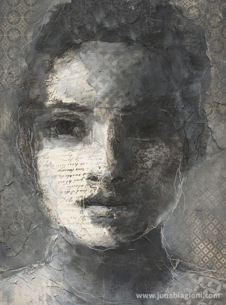 Mixed Media Portrait - Juna Biagioni Art
